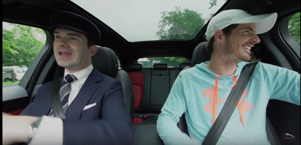 Jimmy Carr is Andy Murray's Secret Chauffeur in a Jaguar F-Pace - Free ...