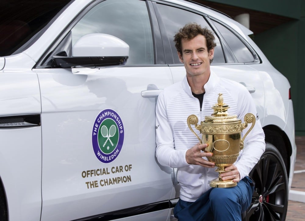 Andy Murray's official winners car is a jaguar F-Pace - Free Car Mag