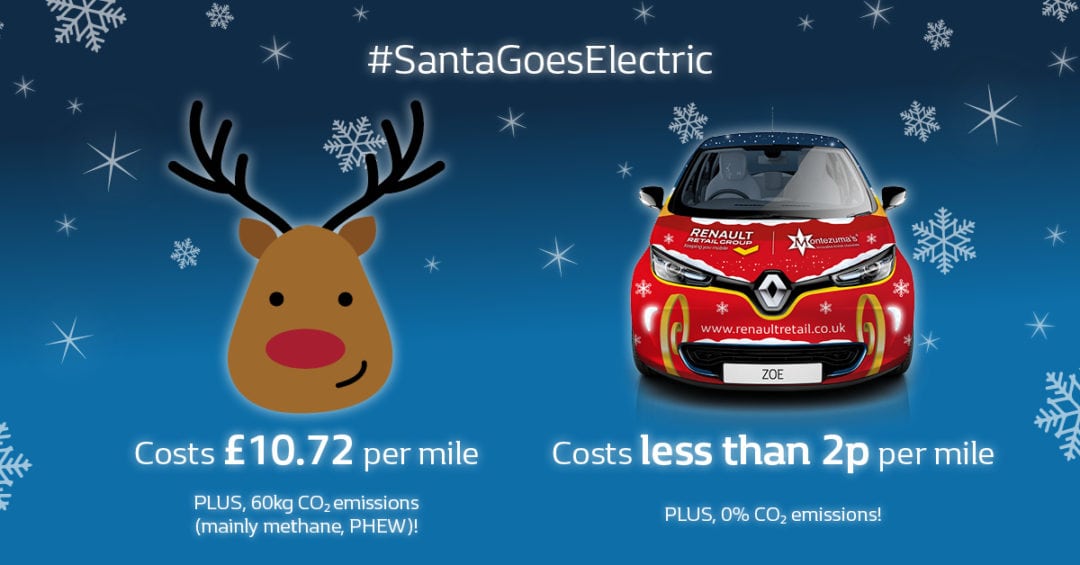 Santa test-drives his new electric sleigh with Renault - Free Car Mag